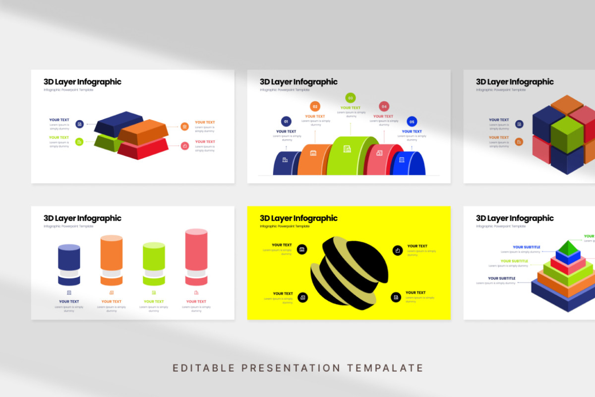 3D Layer Infographic - Presentation Template | Nulivo Market